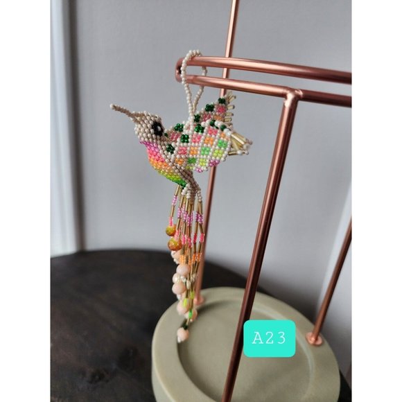 Accents | Huichol Beaded Hummingbird Key Chain Mexican Folk Art Bird 6 ...